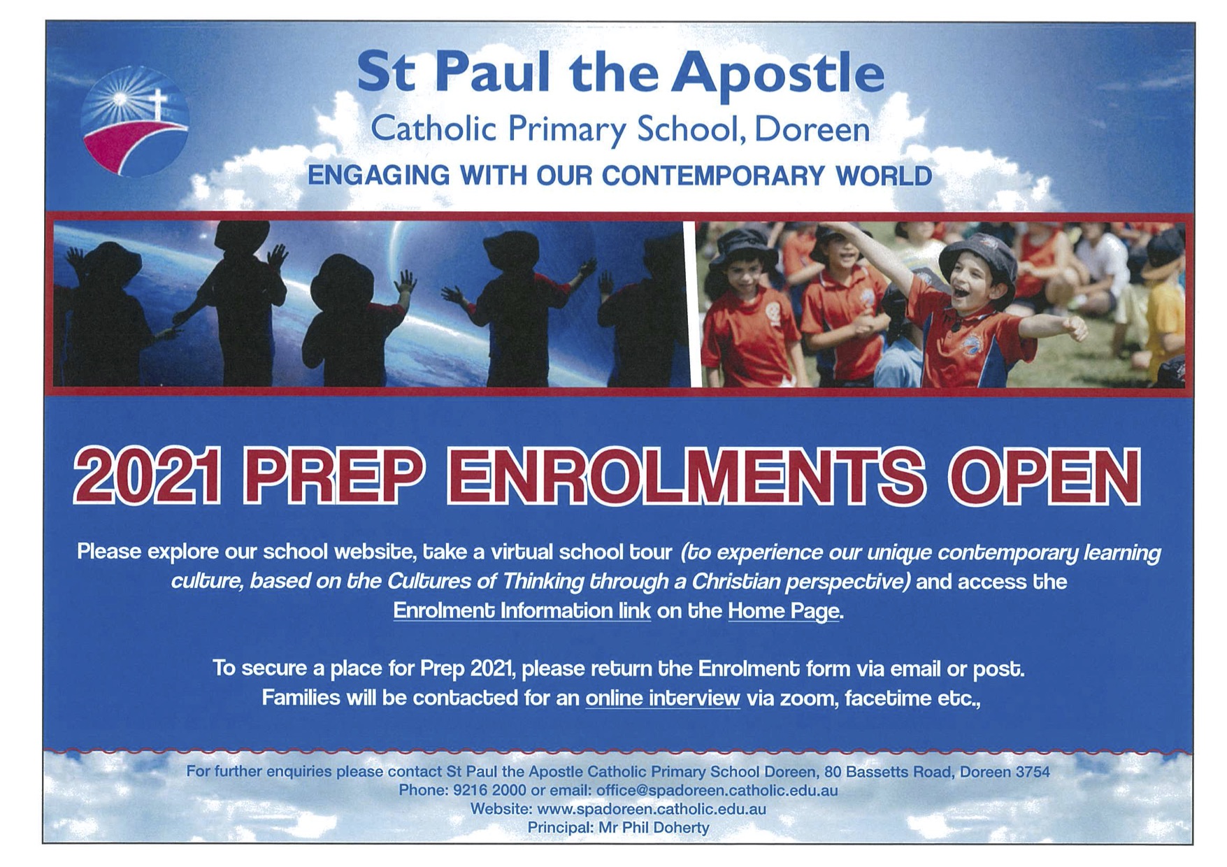 2021 Prep Enrolments Open – St Paul the Apostle, Doreen